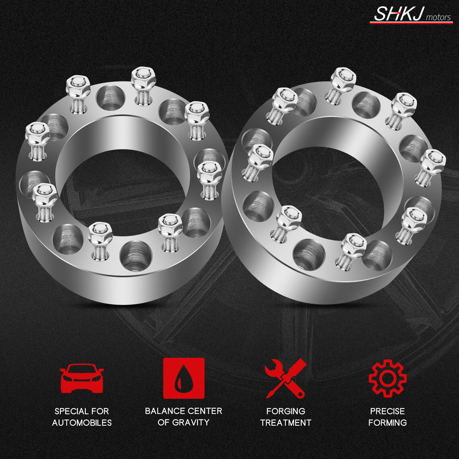 2 Wheel Spacers 8X6.5 3" For Chevrolet Silverado 2500 3500 Hd Gmc K2500 ...