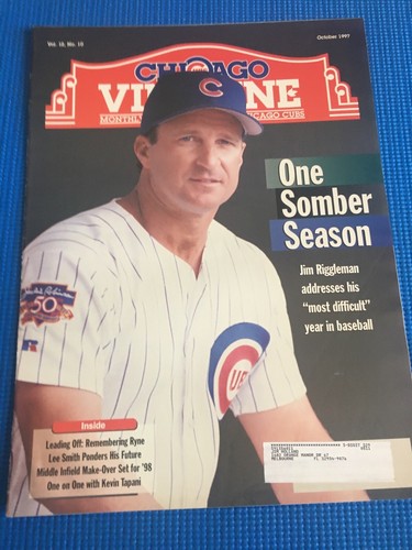 Baseball Chicago Cubs Vine Line Vol 12 No 10 October 1997 Jim Riggleman ...