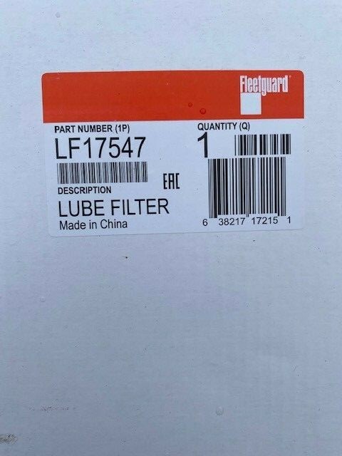 Fleetguard Lube, Cartridge - LF17547 (NEW) | eBay