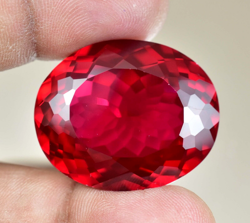 82.65 Ct Natural Burma Blood Red Ruby Oval Certified Flawless Loose ...