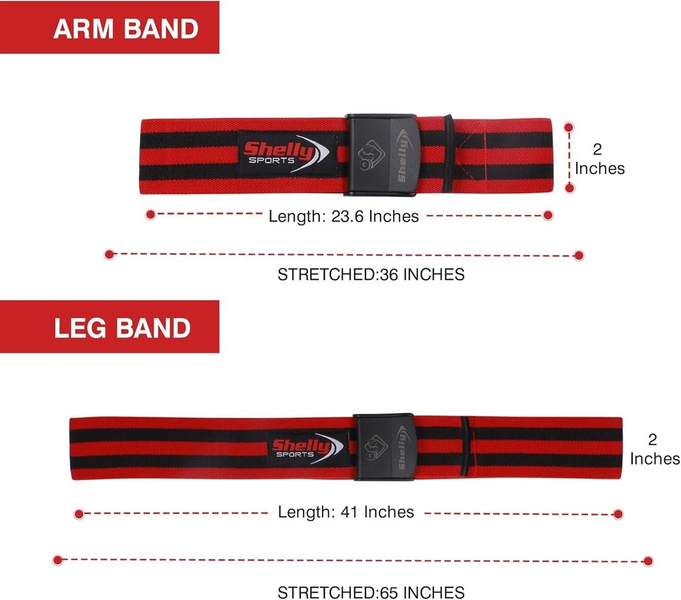 4 Pack Blood Flow Restriction Bands Occlusion Bands Flexible for Arms ...