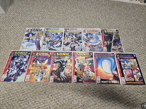Lot Of 11 SONIC The Hedgehog Archie Comic Series Books Issues Full Run ...