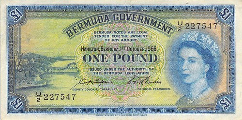 BERMUDA GOVEWRNMENT 1 POUND NOTE 1966 P-20 | eBay