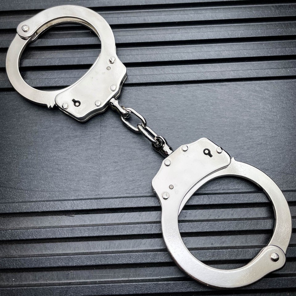 SECURITY Handcuffs Professional Double Lock Heavy Duty Metal Steel ...