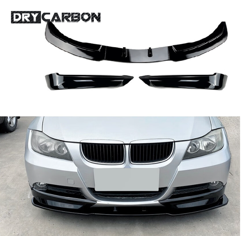 For BMW 3Ser E90 E91 320i 325i 05-08 ABS Gloss Black Auto Front Lip ...
