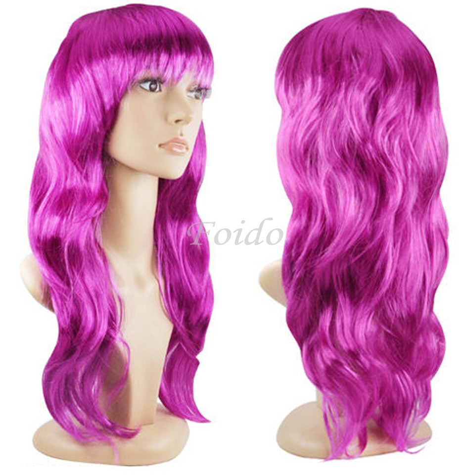WOMEN’S SEXY LONG CURLY FANCY DRESS WIGS COSPLAY COSTUME LADIES FULL ...