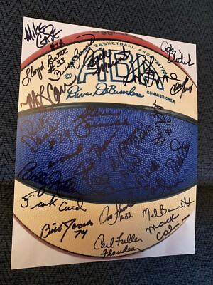 25 ABA Legends Players Signed 8x10 Photo Autographed Mack Calvin Bobby ...