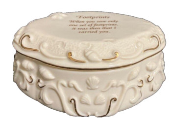 Lenox Footprints Musical Trinket Jewelry Box | eBay