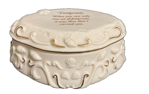 Lenox Footprints Musical Trinket Jewelry Box | eBay