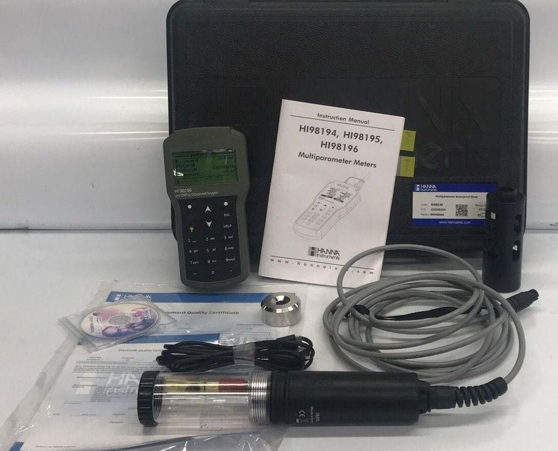 Hanna HI98196 Multiparameter pH/ORP/DO/Pressure/Temp. Waterproof Meter ...