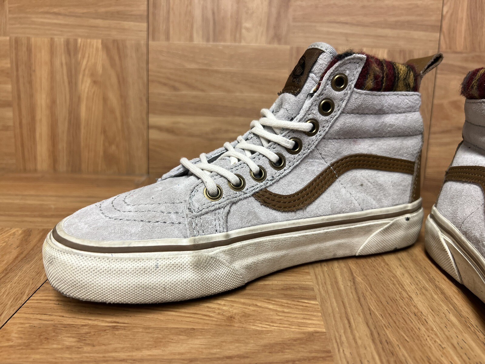 RARE🔥 VANS SK8-Hi MTE Sneakers Gray Western Lined Hi… - Gem