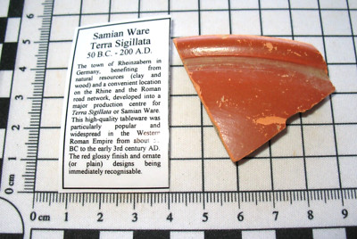 Roman Samian Ware Terra sigillata Gaul pottery shard nice finish #11 ...