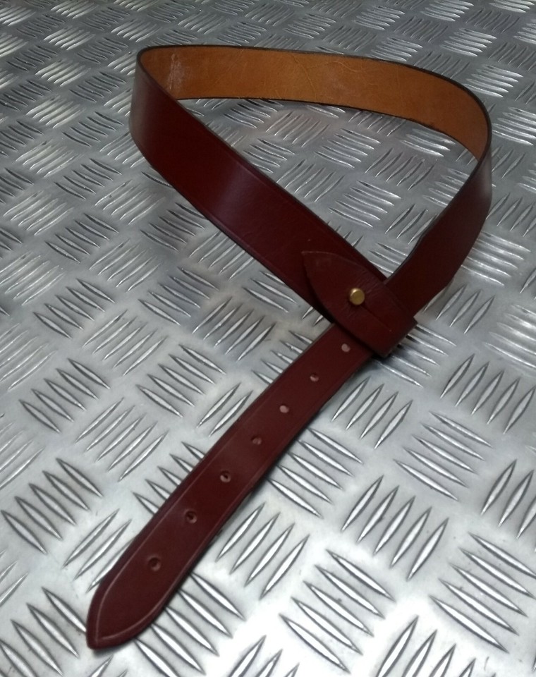 Sam Browne Strap Cross Over Brown Leather Military Issue No Buckle Side ...