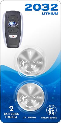2 Pack Remote Key Fob Battery For Subaru Cr2032 2032 Fits 20172021 Fits ...