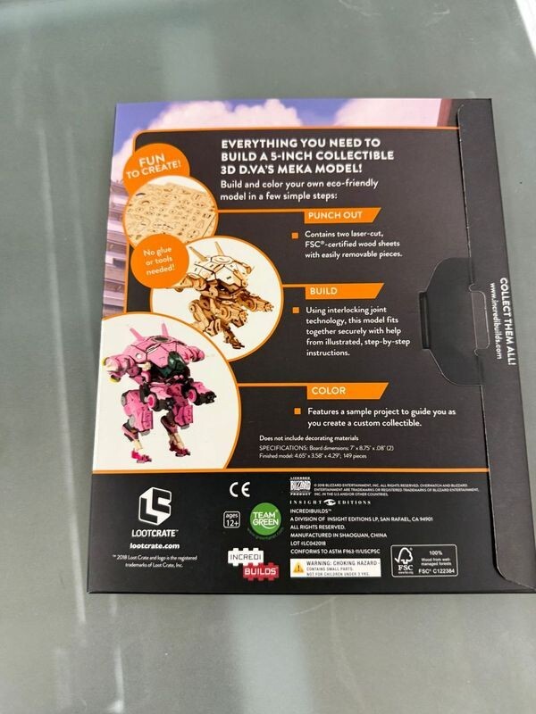 Overwatch D.VA's MEKA 3D Wood Model And Poster Incredibuilds kit. Loot ...