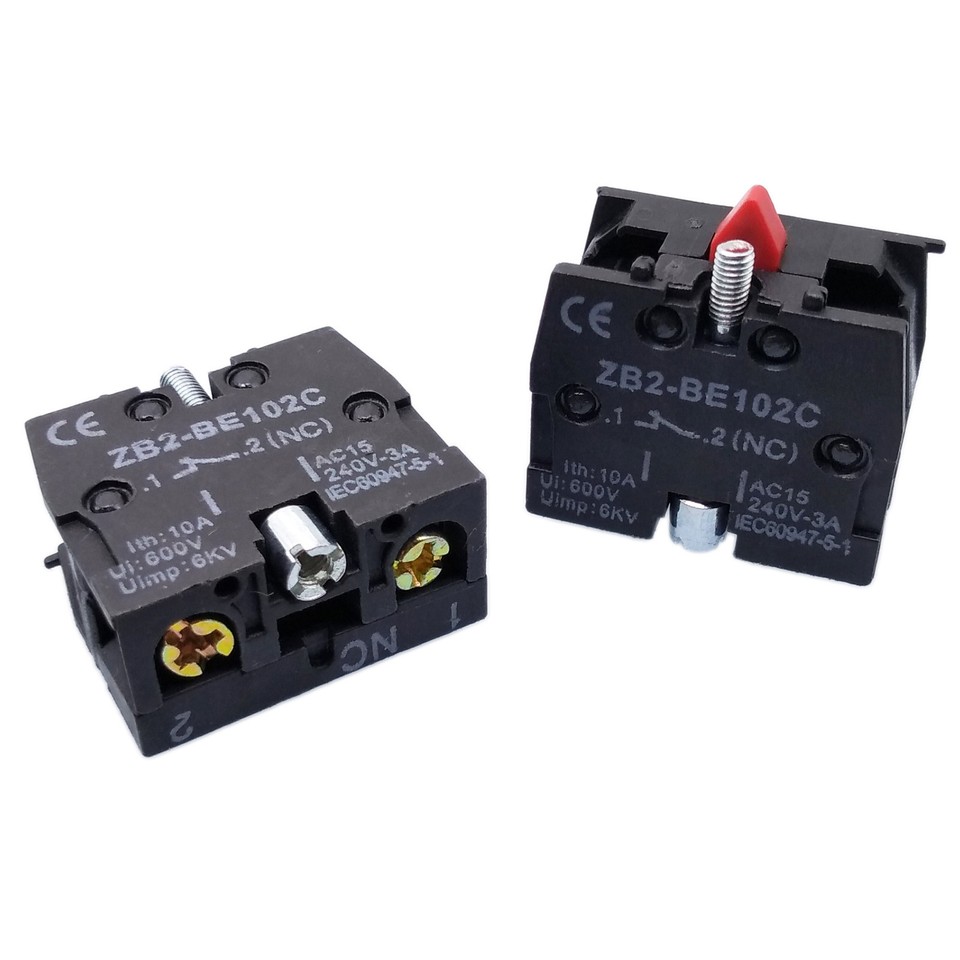 US Stock 10x ZB2-BE102C NC Contact Block Replaces Tele Replacement For ...
