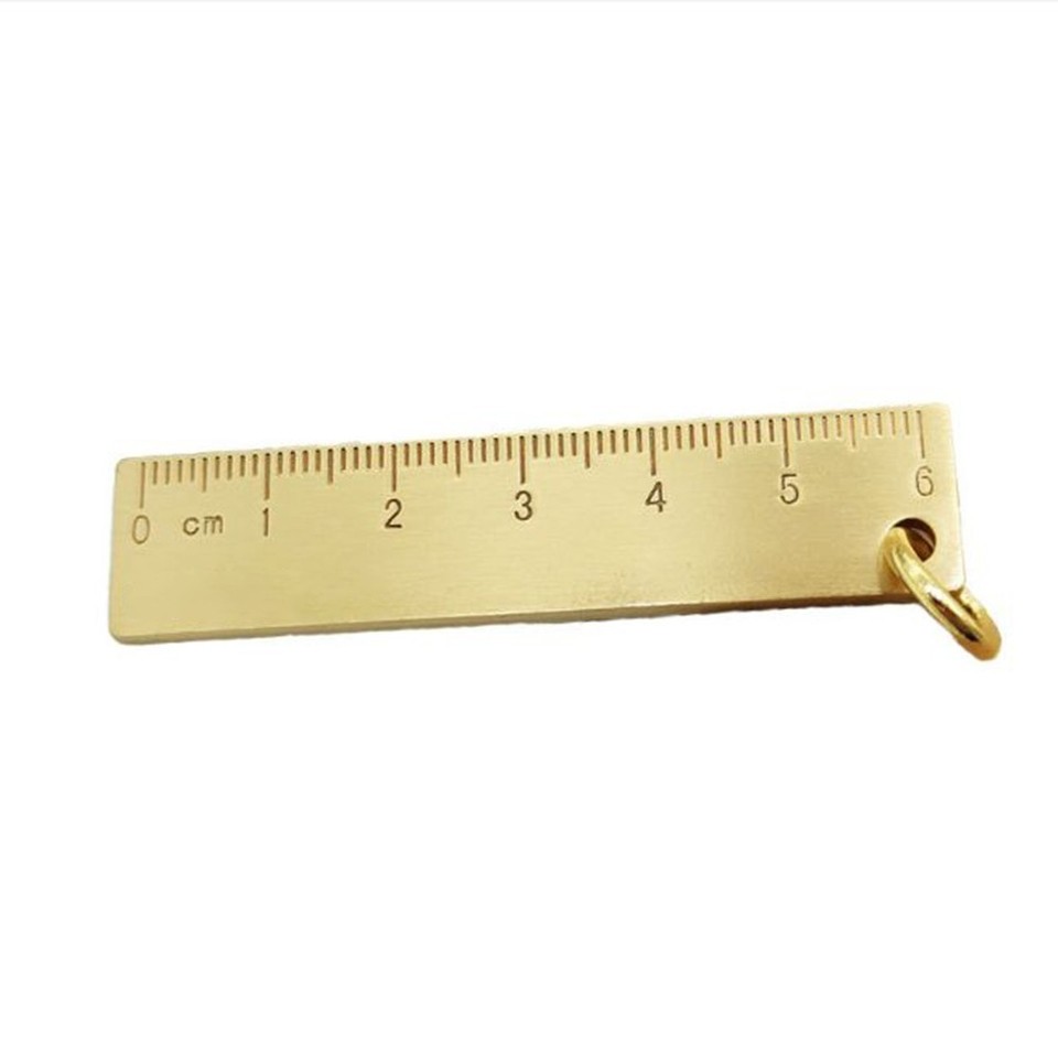 Ruler Measuring Tool Brass Copper Craft Drafting Supplies Number Plate ...