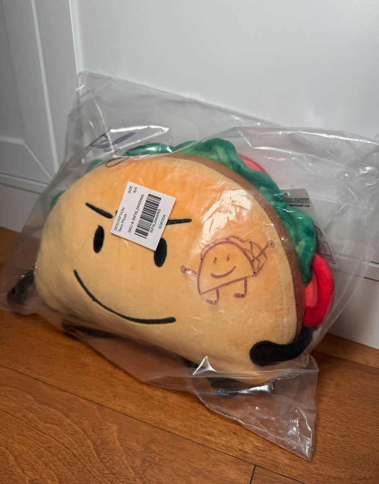 🔥 RARE Taco Plush Toy — Packaging Signed by Adam Katz | Inanimate ...
