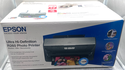Epson Stylus Photo R260 Printer – NEW Open Box Complete w/ Inks, Tray ...