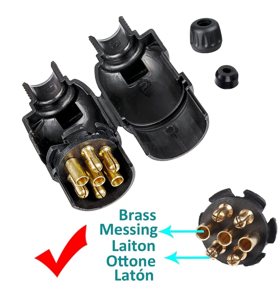 7 pin 12n Plastic Plug Black Towing 7 pin Electrical Plug Trailer ...