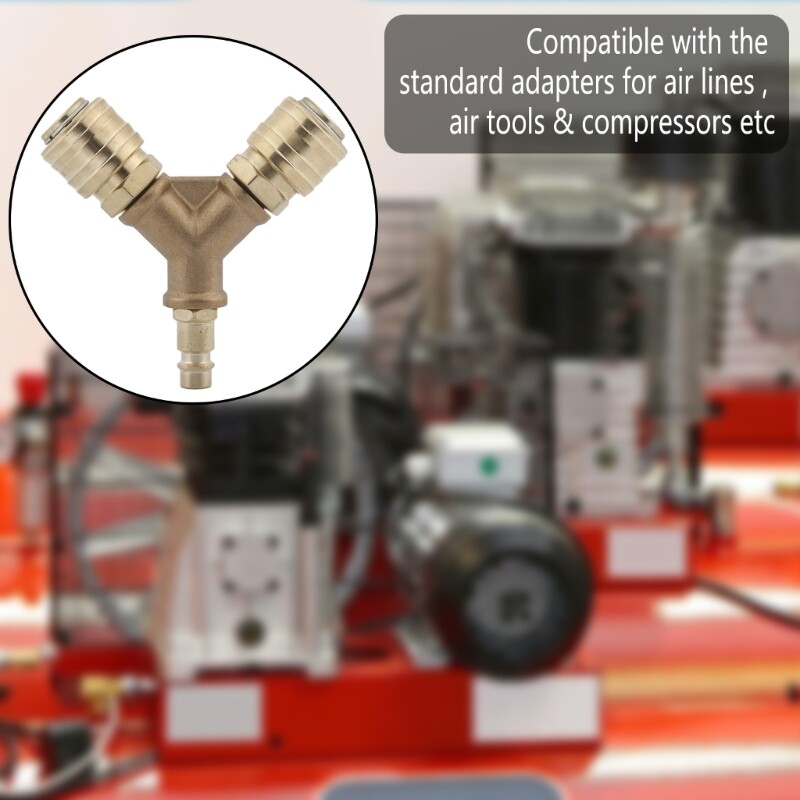 2-Way Compressed Air Distributor 4 Inch Air Hoses Quick Coupling ...