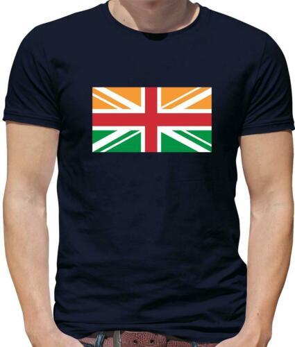 Indian Union Jack Flag Mens T-Shirt - India - Great Britain - Country ...