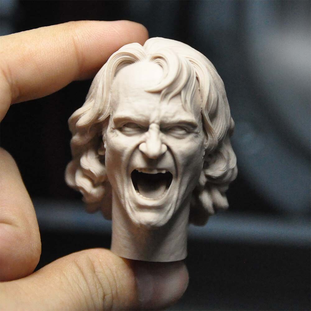 Unpainted Crazy Laughing Arthur Fleck Head Sculpt 1/6 Scale Model Toys ...