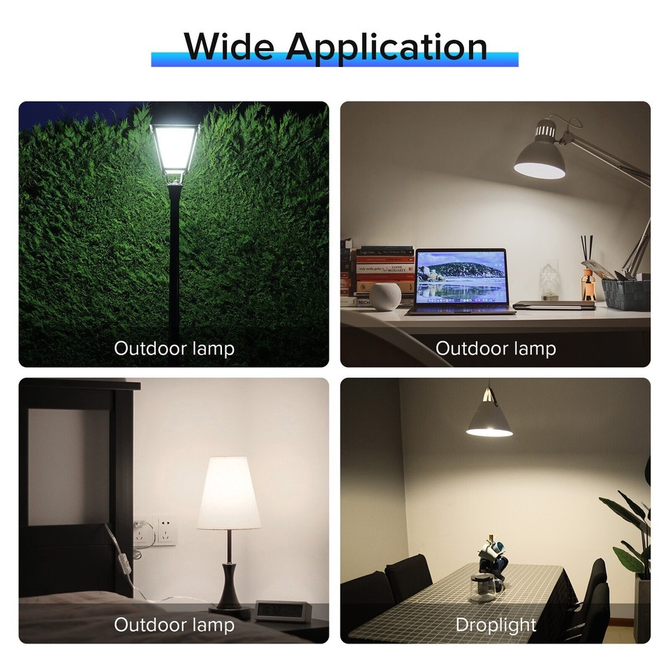 8pcs LED Light Bulb 100W Equiv. A19 12W 1600LM 5000K Daylight Energy ...