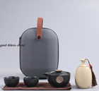 tea pot + 2 tea cups + tea canister + portable bag ceramic tea set for ...