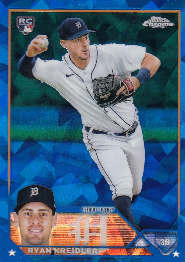 RYAN KREIDLER TOPPS CHROME BLUE SAPPHIRE ROOKIE CARD RC TIGERS #356 ...