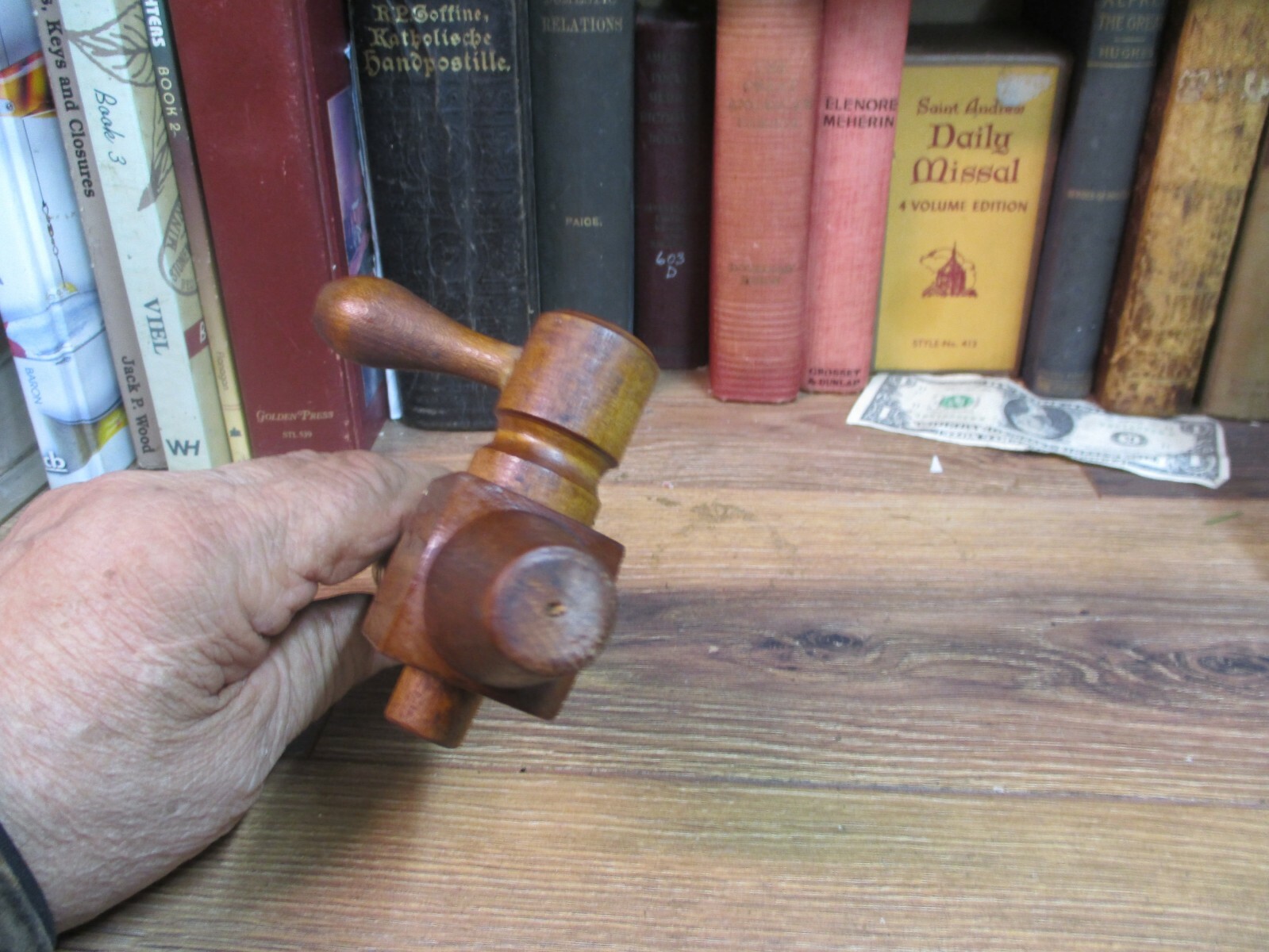 ANTIQUE WOODEN BEER BARREL WINE KEG BUNG SPIGOT SPOUT TAP WOOD FAUCET ...