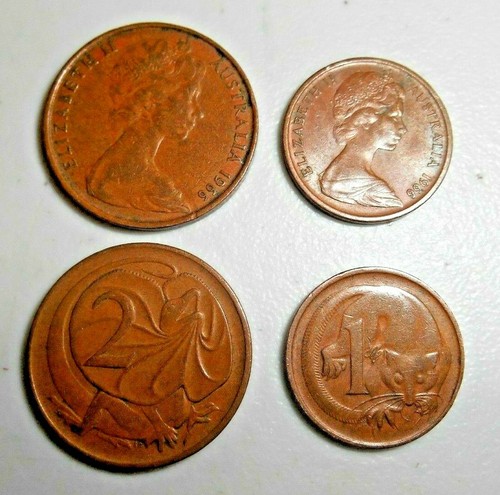 1966 Australia's first 1c & 2c Cent Peices | eBay