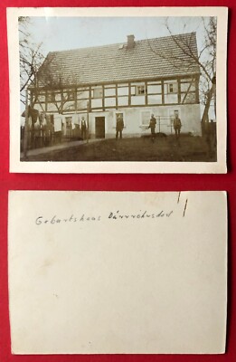 altes Hartkarton Foto DÜRRÖHRSDORF um 1910 Fachwerkhaus Bauernhaus ...