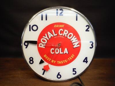 Royal Crown RC Cola Lighted Pam Clock Soda Advertising -missing top ...