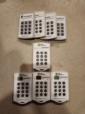 LOT Of 8 Turning Technologies Response Card RF LCD RCRF-03 RCRF-01 RCRF ...