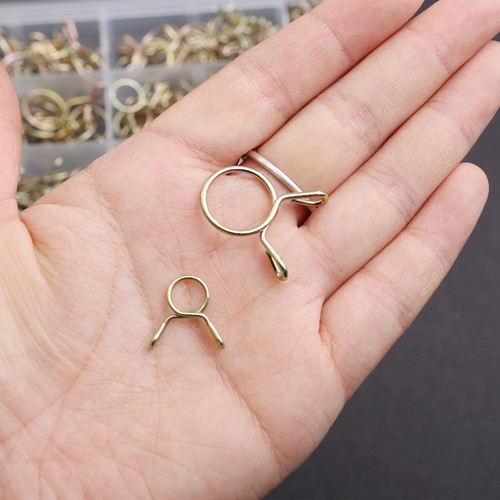 250Pcs 5mm-14mm Spring Clip Fuel Oil Hose Line Air Tube Clamps ...