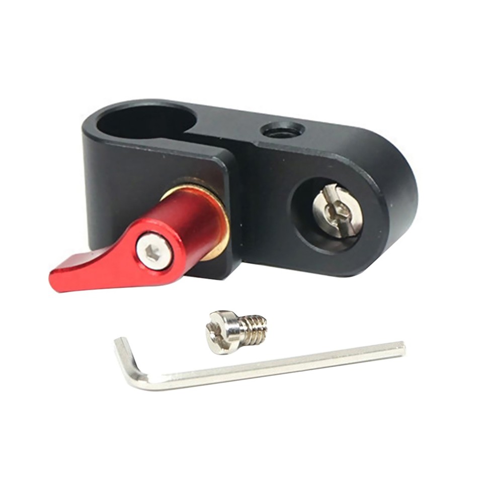 For Camera Rig Rod Single Hole 15mm Rail Clamp Mount Rod Holder ...