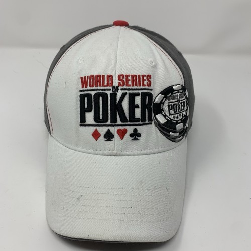 Vintage World Series Of Poker Adult White Hat FlexFit Cap Small Medium ...