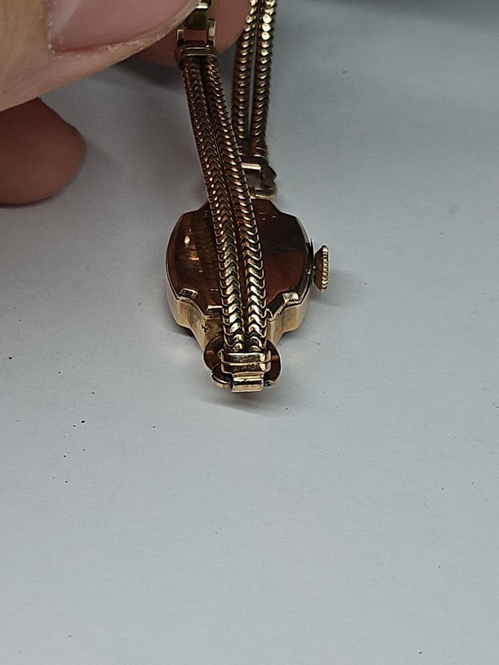 Vintage Bulova Ladies Wristwatch 5AB 14k Rose Gold Filled For PARTS ...