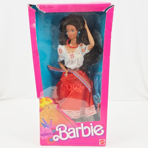 1988 Mexican Barbie NRFB Model 1917 Dolls of the World Collection Box Damage | eBay