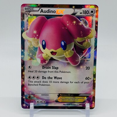 Pokemon Audino EX 84/124 Holo Ultra Rare Fates Collide "Pack Fresh ...