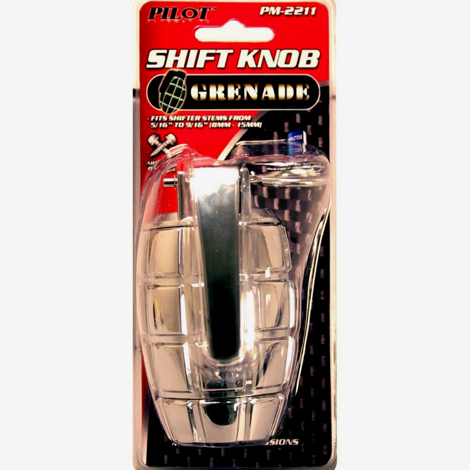 SHIFTER KNOB manual stick shift knob CHROME GRENADE KNOB interior PM ...
