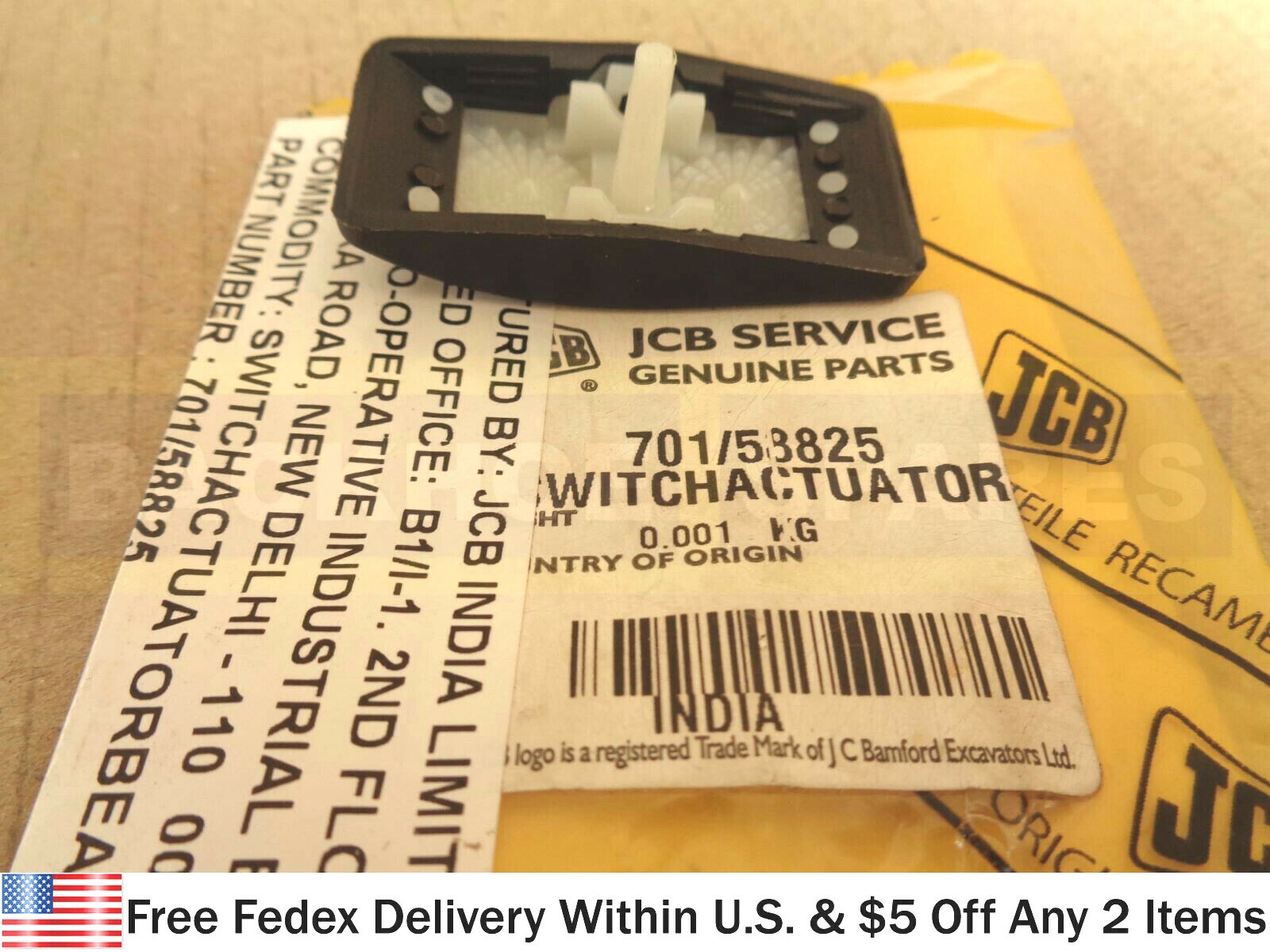 JCB PARTS -GENUINE JCB ACTUATOR BEACON LIGHT SWITCH COVER (PART NO. 701 ...