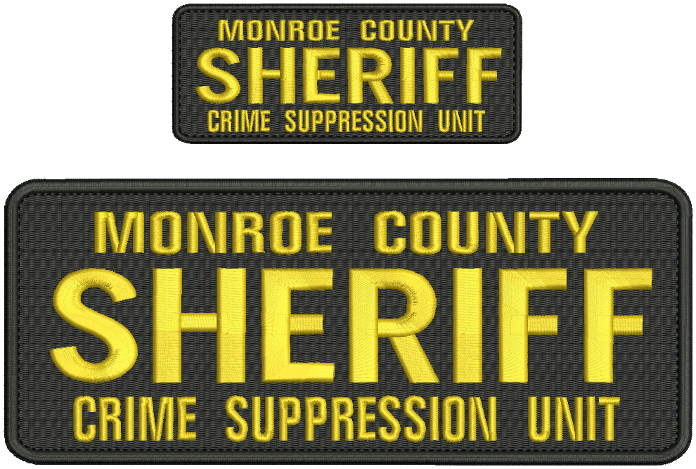 MC Sheriff Crime Suppression unit embroidery patches 4x10 and 2x5 hook ...