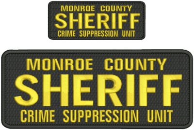 MC Sheriff Crime Suppression unit embroidery patches 4x10 and 2x5 hook ...