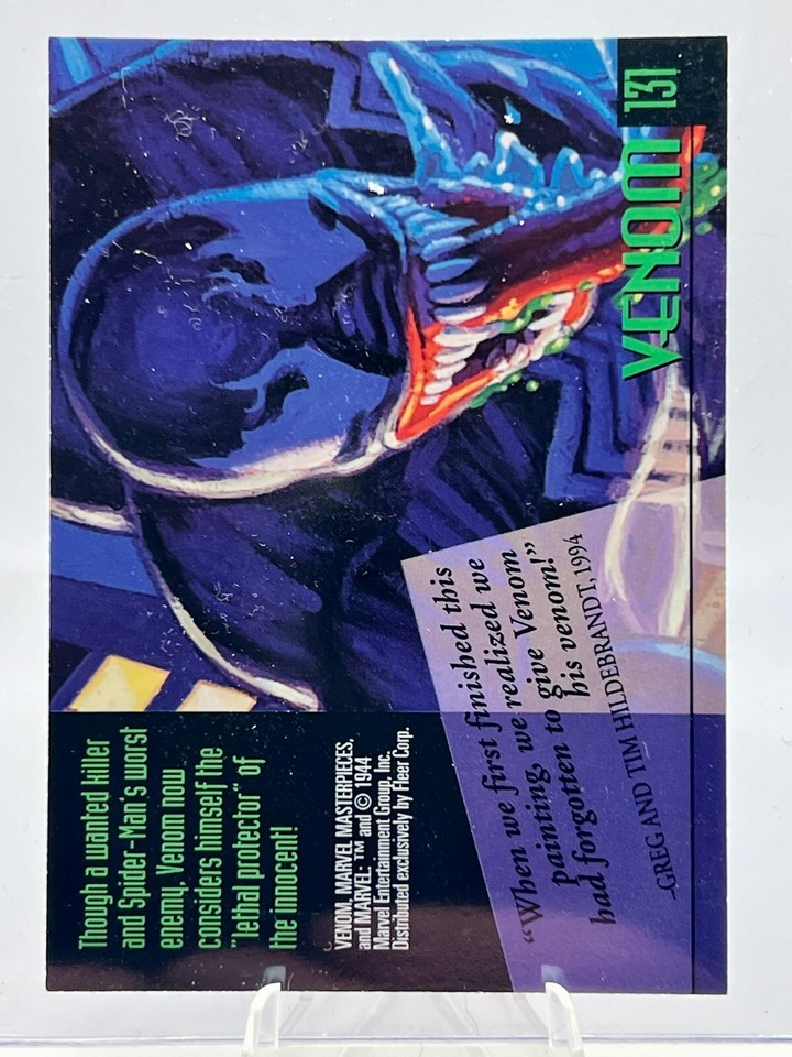 VENOM #131 1994 Marvel Masterpieces Hildebrandt Bros RAW/GEM MINT RARE ...