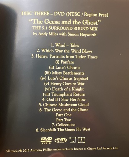 Anthony Phillips - The Geese And The Ghost Deluxe Edition - DVD 5.1 /CD ...
