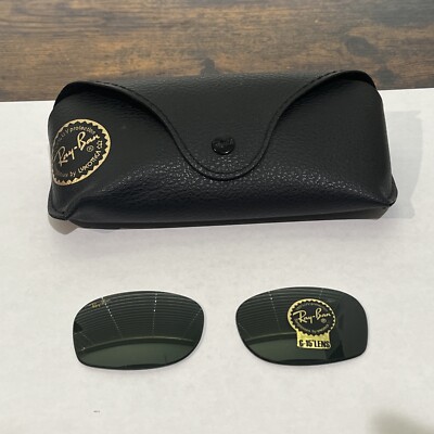 Ray Ban By Luxottica Sunglasses G-15 Lenses With Black Leather Soft ...