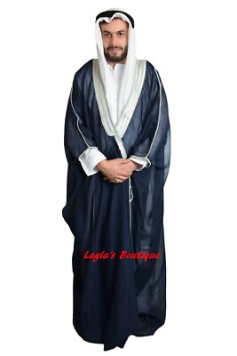 Men Bisht Arabic Dress Cloak Islamic Men Thobe Sheik Imaam Robe Hight ...