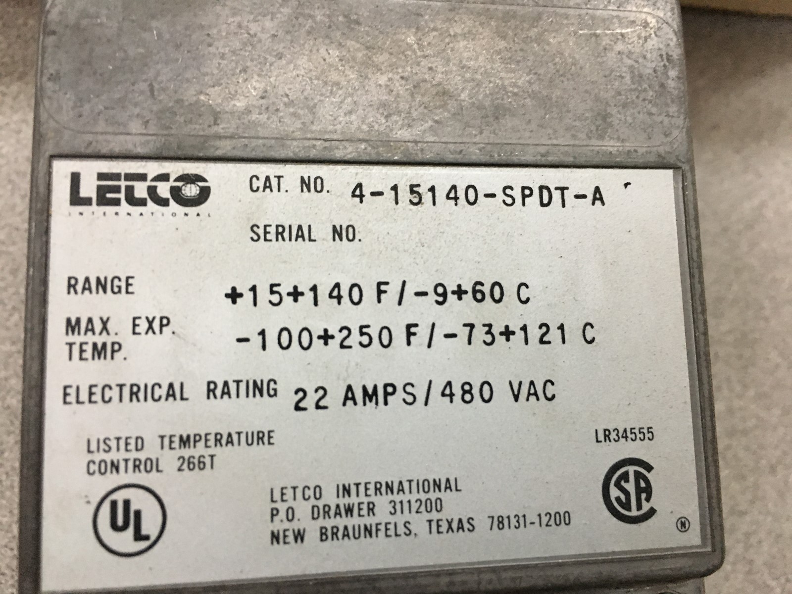 NEW IN BOX LETCO 4-15140-SPDT-A | eBay